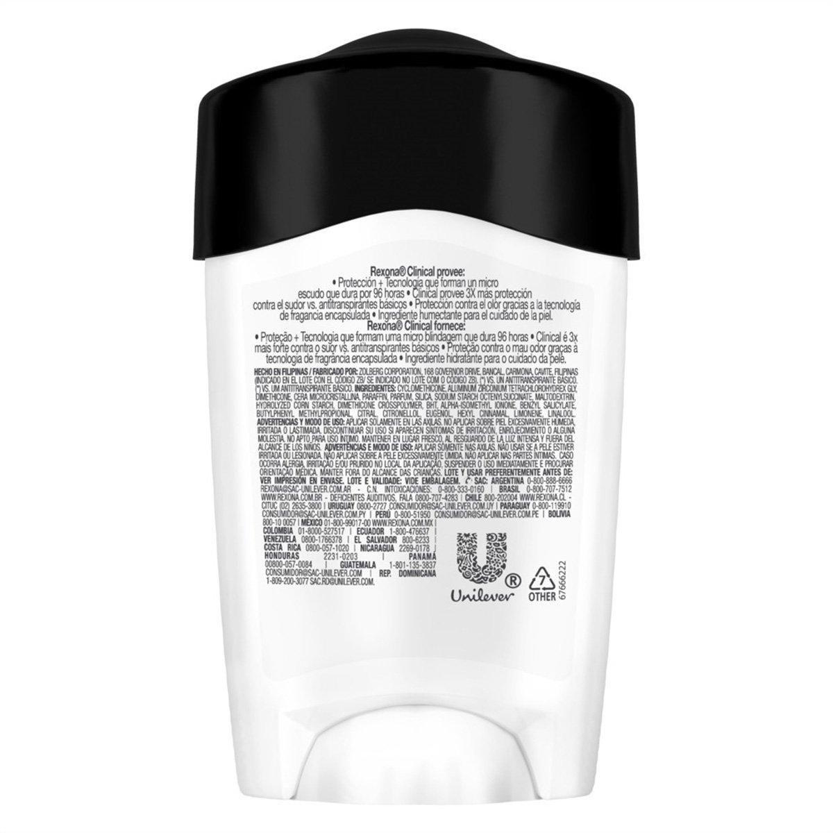 Desodorante Antitranspirante Rexona Clinical Azul Masculino 48g ...