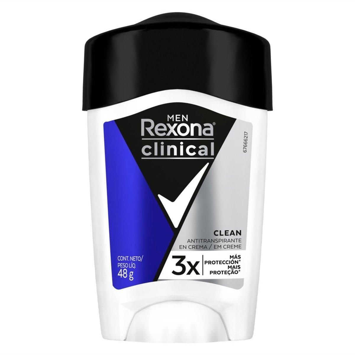 Desodorante Antitranspirante Rexona Clinical Azul Masculino 48g ...