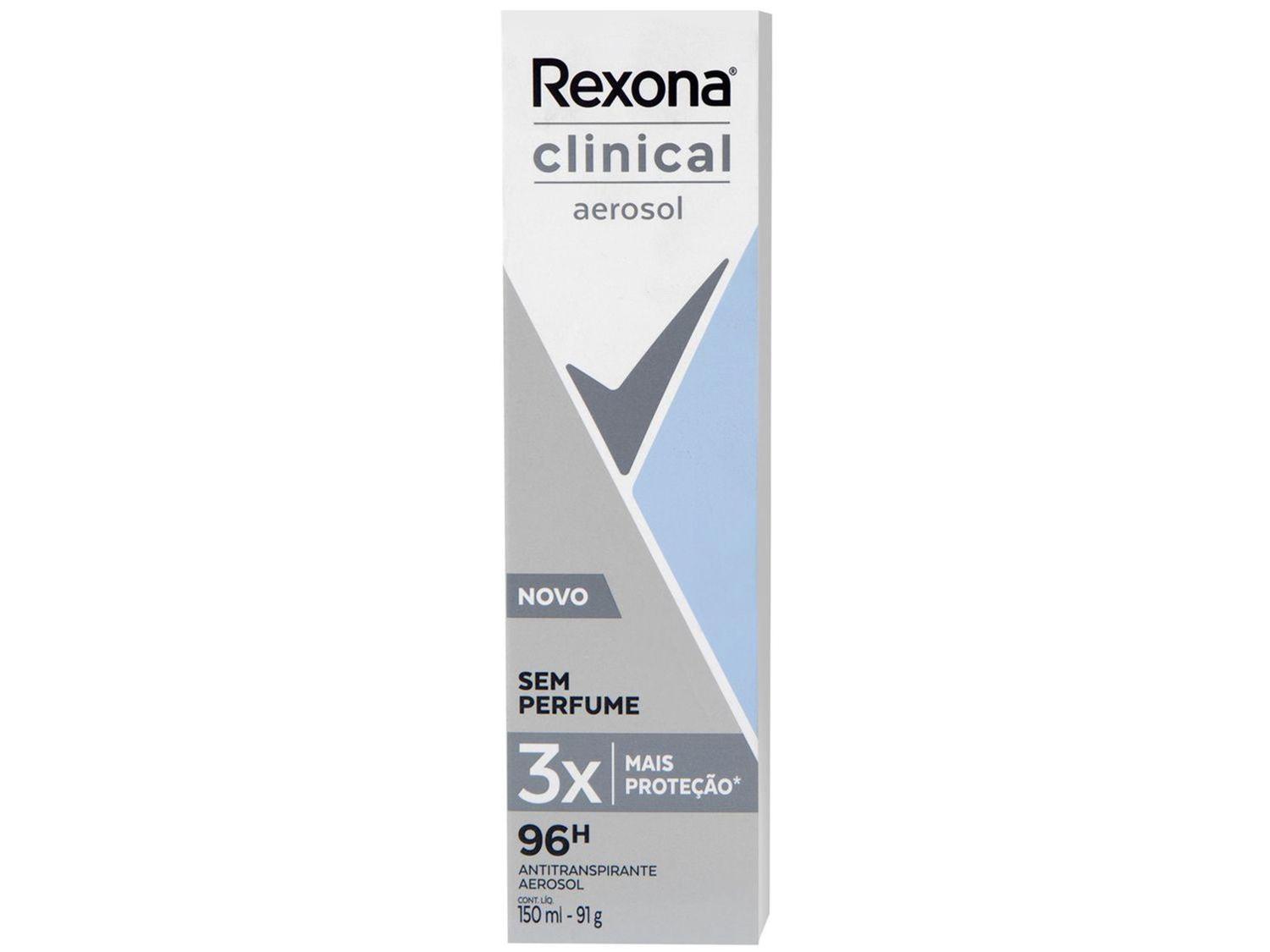 Desodorante Rexona Clinical Aerossol - Antitranspirante Feminino sem ...