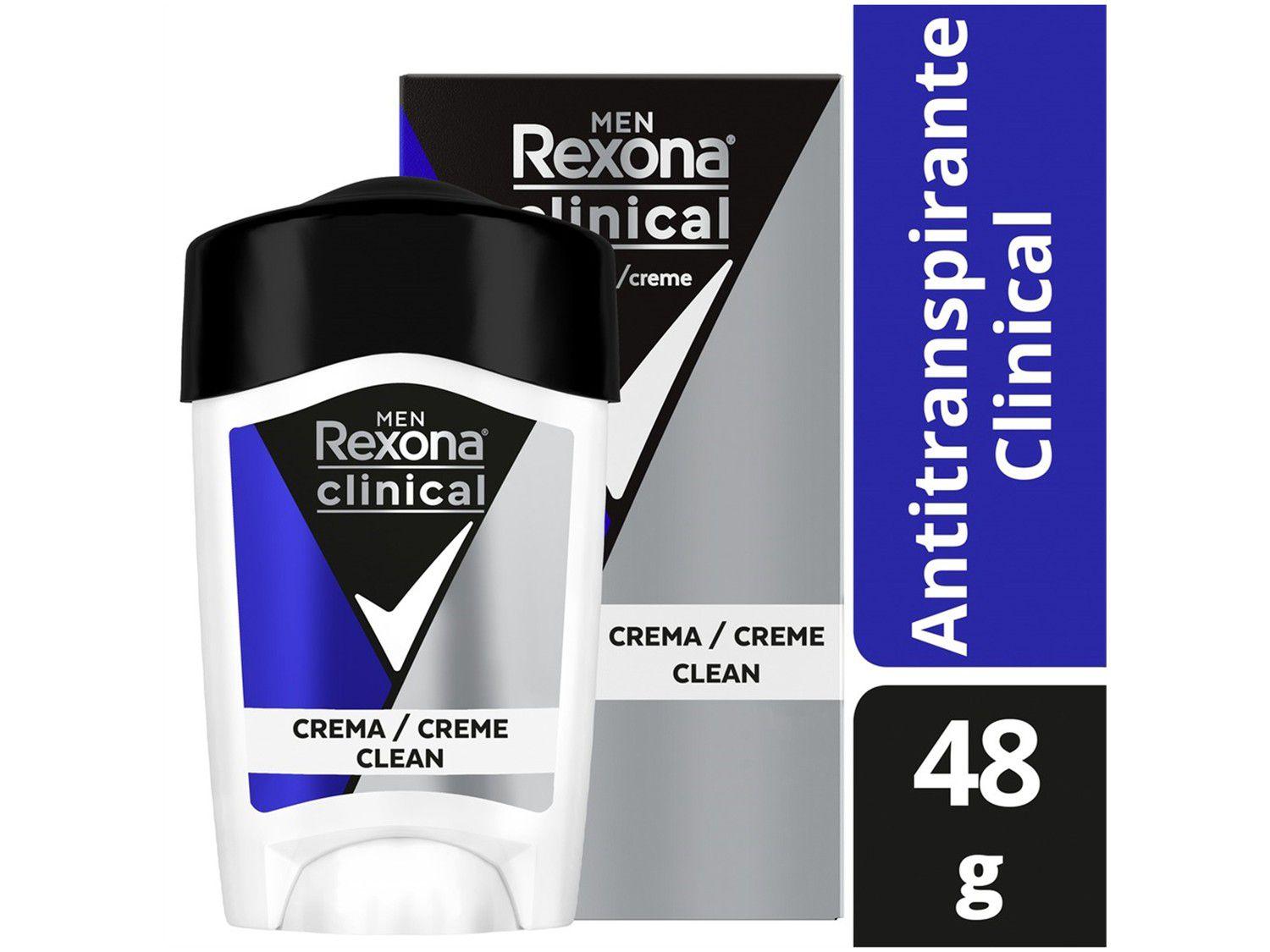 Desodorante Rexona Clinical Clean Creme - Antitranspirante Masculino ...