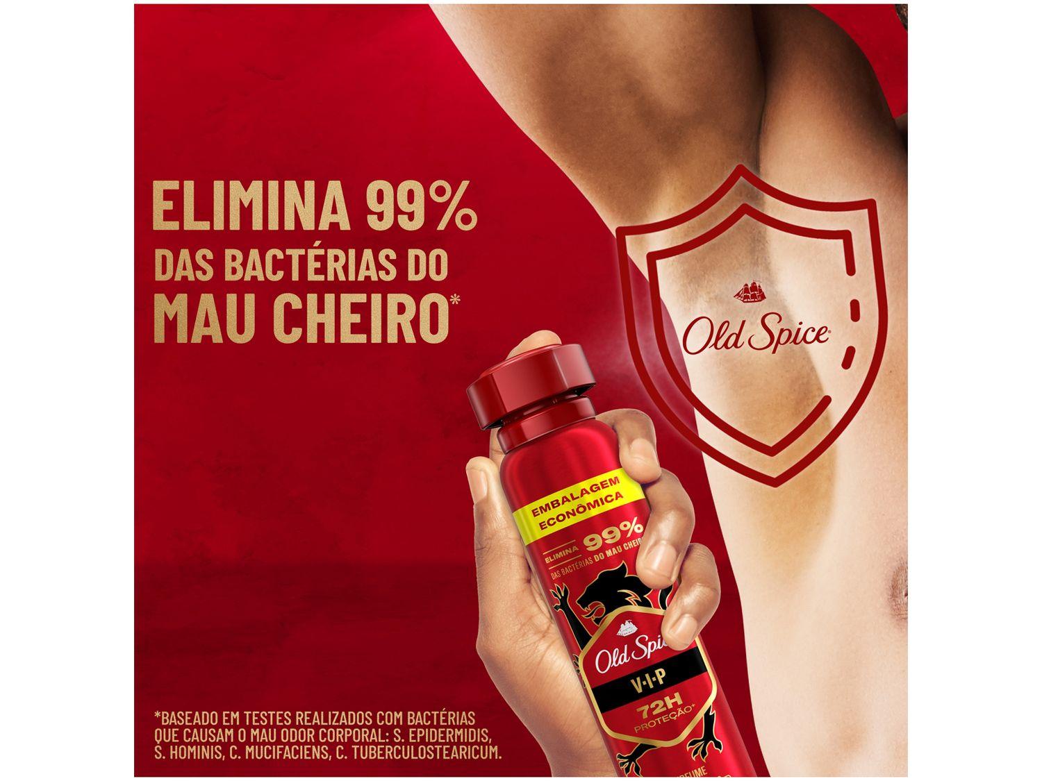Desodorante Spray Antitranspirante Old Spice VIP Masculino 72 Horas 200ml