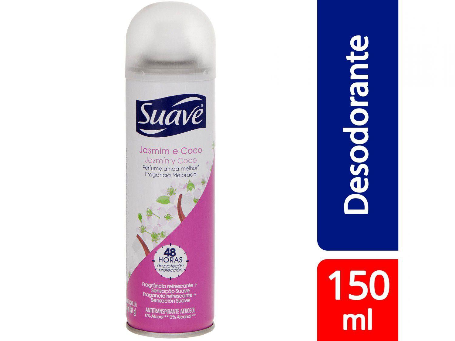 Desodorante Suave Jasmin e Coco Aerossol - Antitranspirante Feminino ...