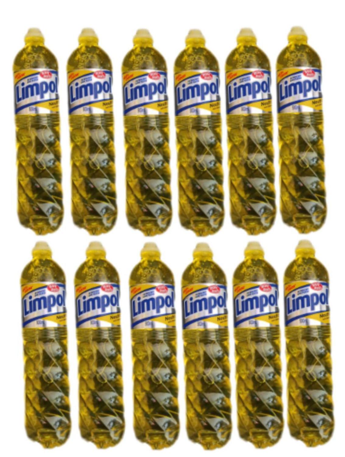 Detergente líquido neutro com glicerina Limpol 500ml - Kit com 12 ...