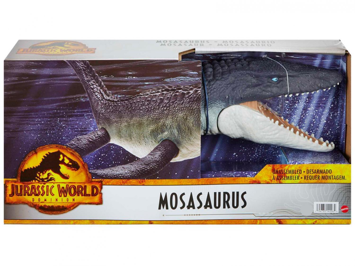Dinossauro Jurassic World Mosasaurus Protetor dos Oceanos 21,59cm Mattel
