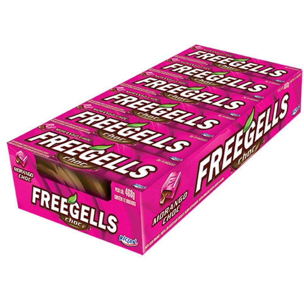 Drops Choc Morango Recheio Chocolate c/12 - Riclan - Freegells - Balas ...