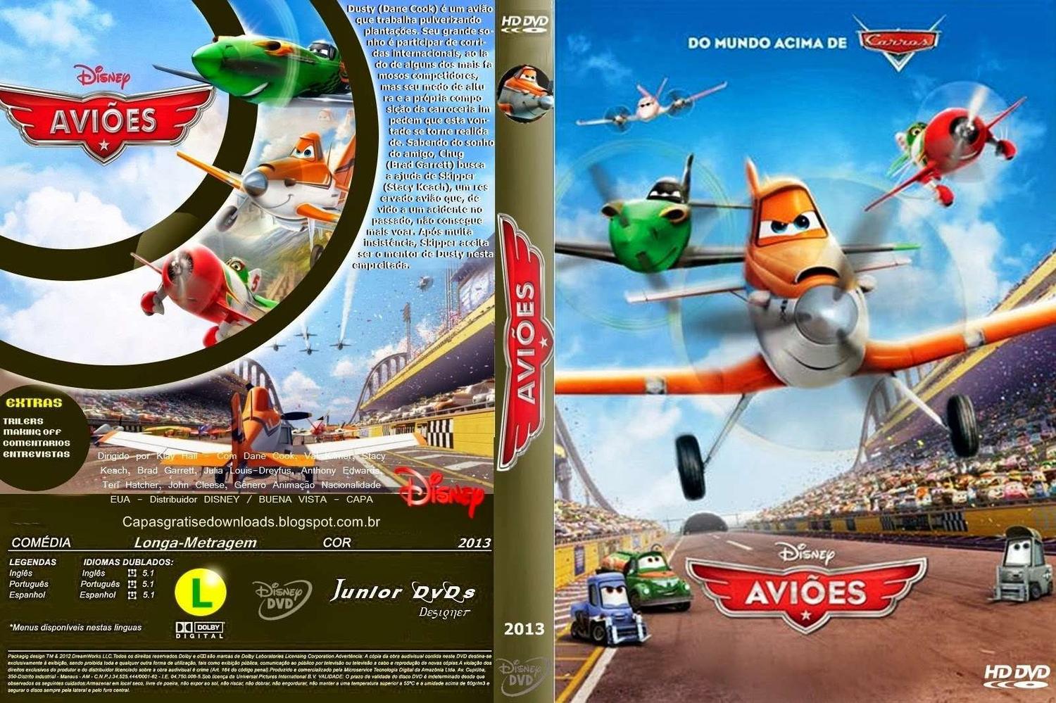 Capa De Avioes Da Disney Dvd Disney Aviões + Dvd Aviões 2 Heróis Do