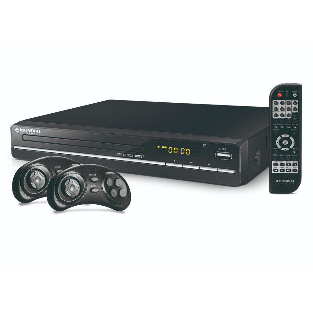 DVD Player D-14 Vídeo Game Star com Entrada USB Mondial - Dvd Player ...