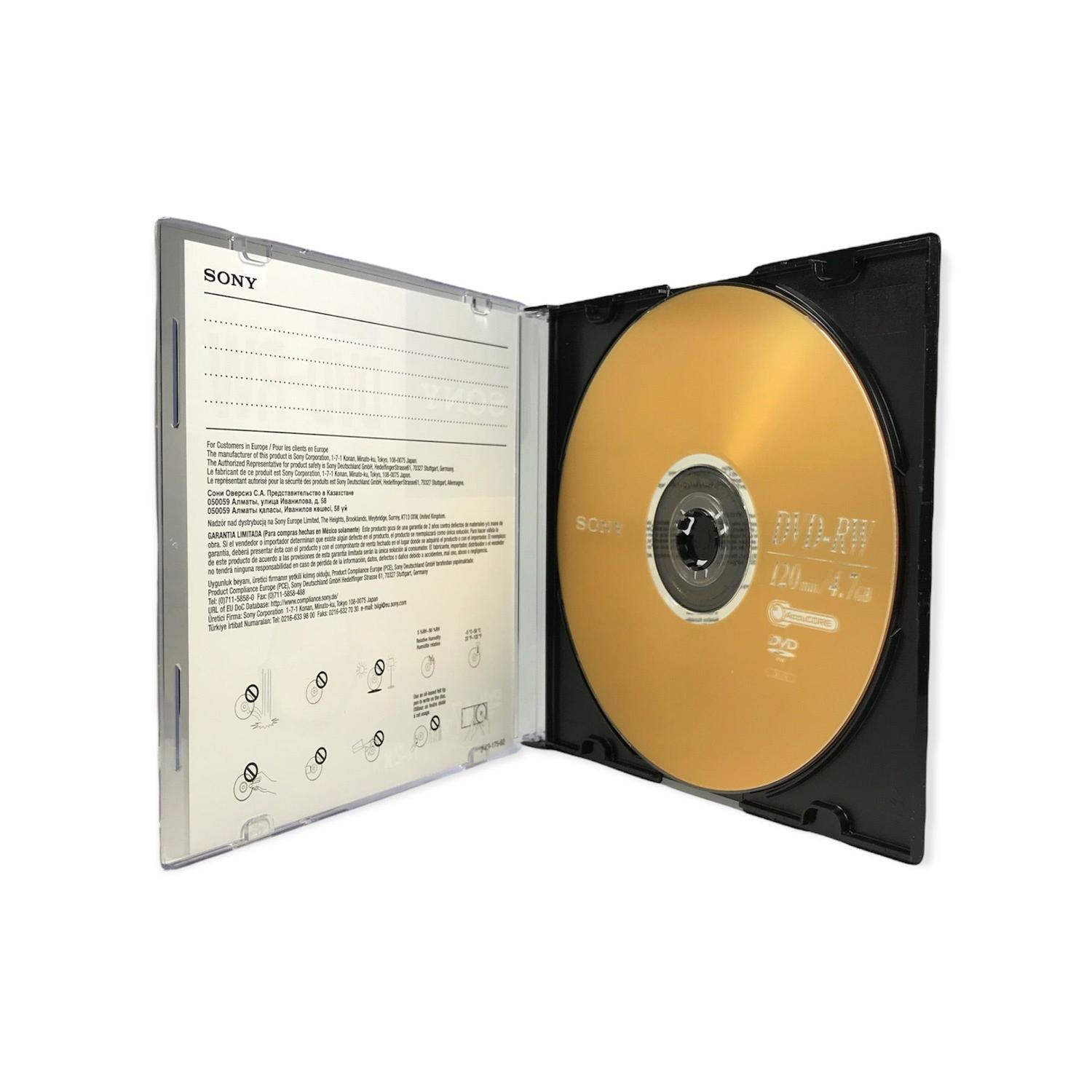 DVD-RW SONY 4.7GB/Go 120MIN 1X-2X UNIDADE - DVD Virgem - Magazine Luiza