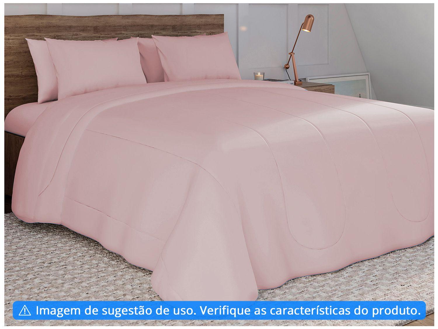 Edredom Queen Teka 100% Algodão - 150 Fios Diamante Tinto Liso Malva Claro - Edredom - Magazine ...