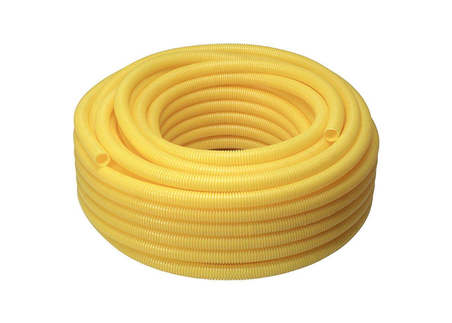 Eletroduto flex pvc amarelo corrugado 25mm 25 mts - krona - Conduíte ...