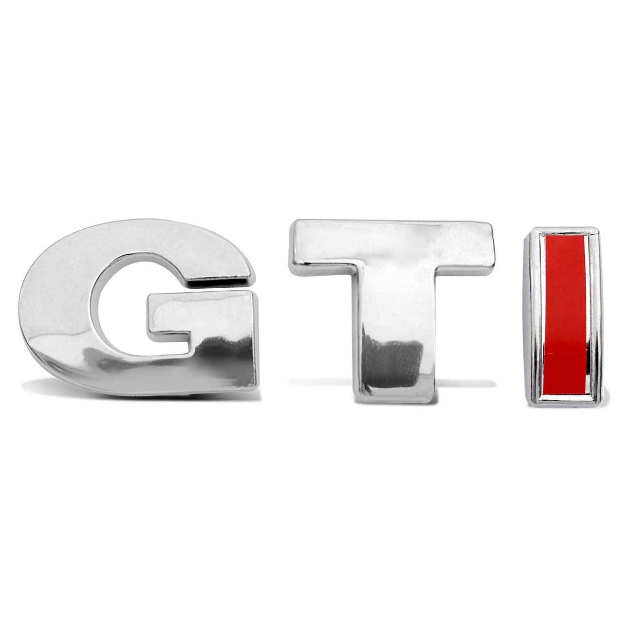 Emblema Adesivo GTI Revestimento Cromado Letra I Vermelha Auto Relevo ...