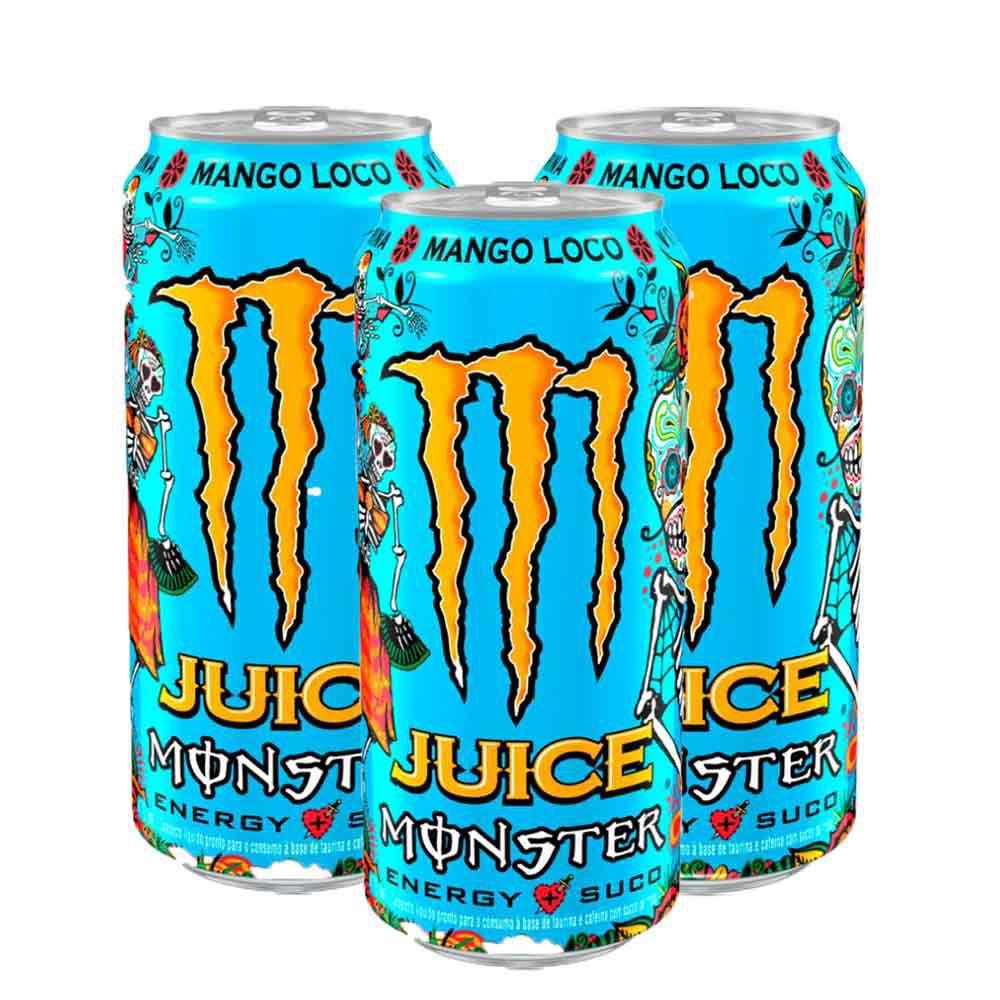 Energético Monster Energy Juice Mango Loco 473ml Kit com três unidades ...