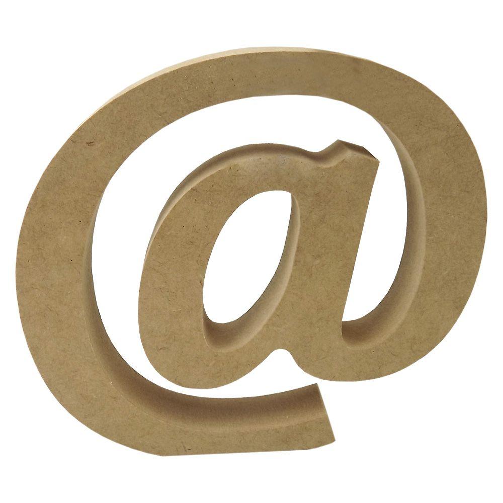 Enfeite de Mesa Letra Arroba @ 12cm x 18mm - Madeira MDF - Palácio Da ...