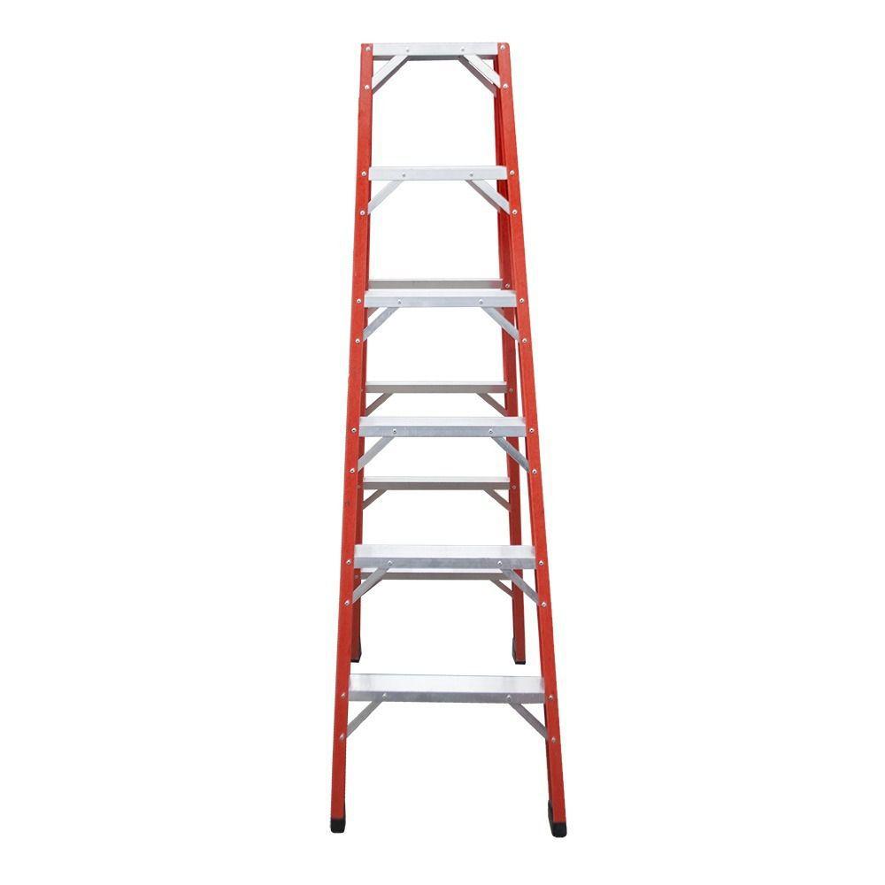 Escada de fibra de vidro 6 degraus 1,80 m modelo americana dupla ...