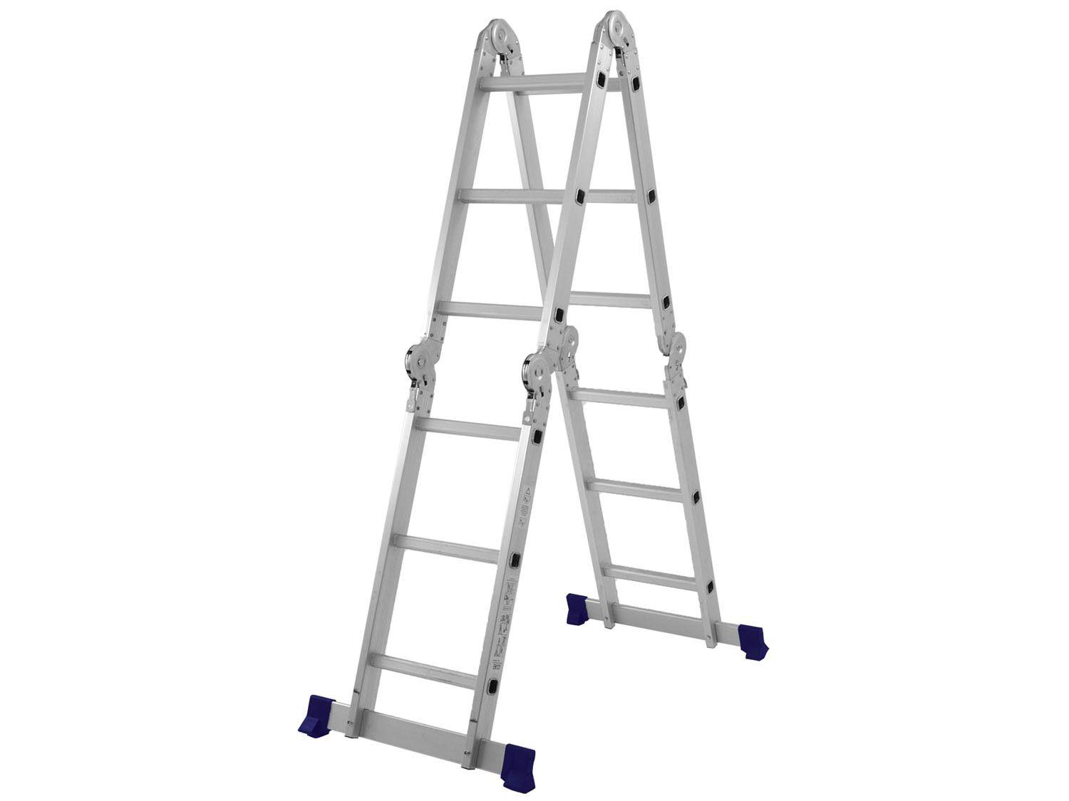 Escada Multifuncional Articulada Alumínio Mor - 12 Degraus Everest ...