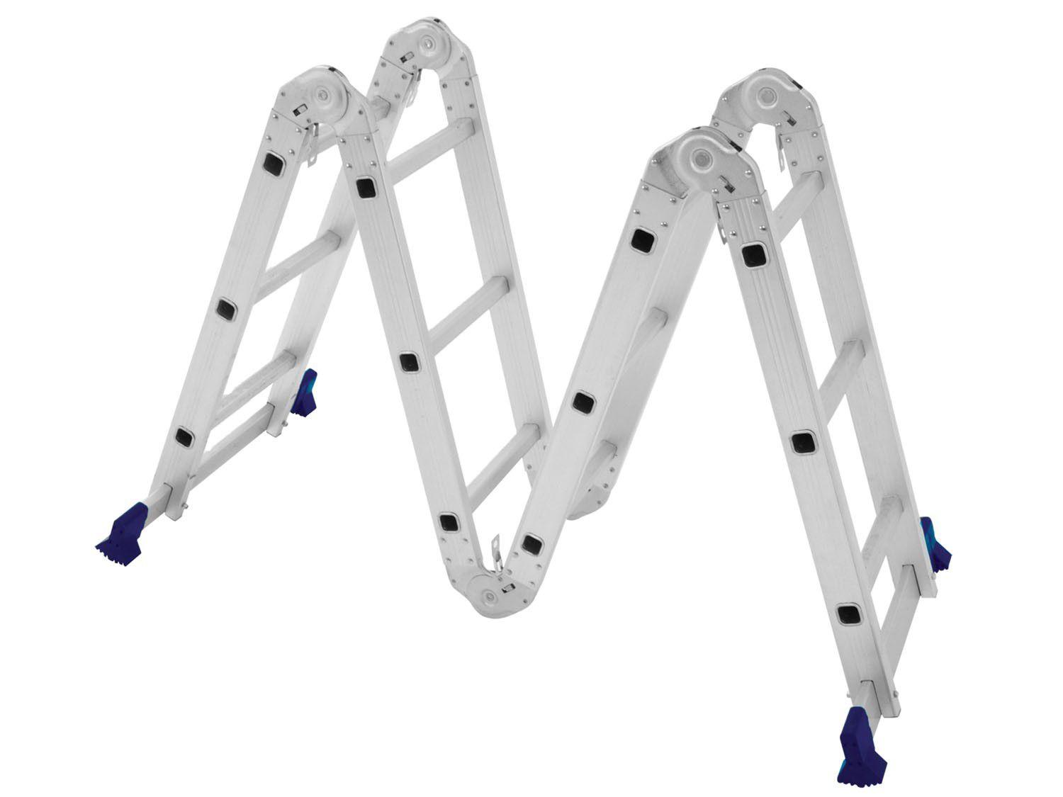 Escada Multifuncional Articulada Alumínio Mor - 12 Degraus Everest ...