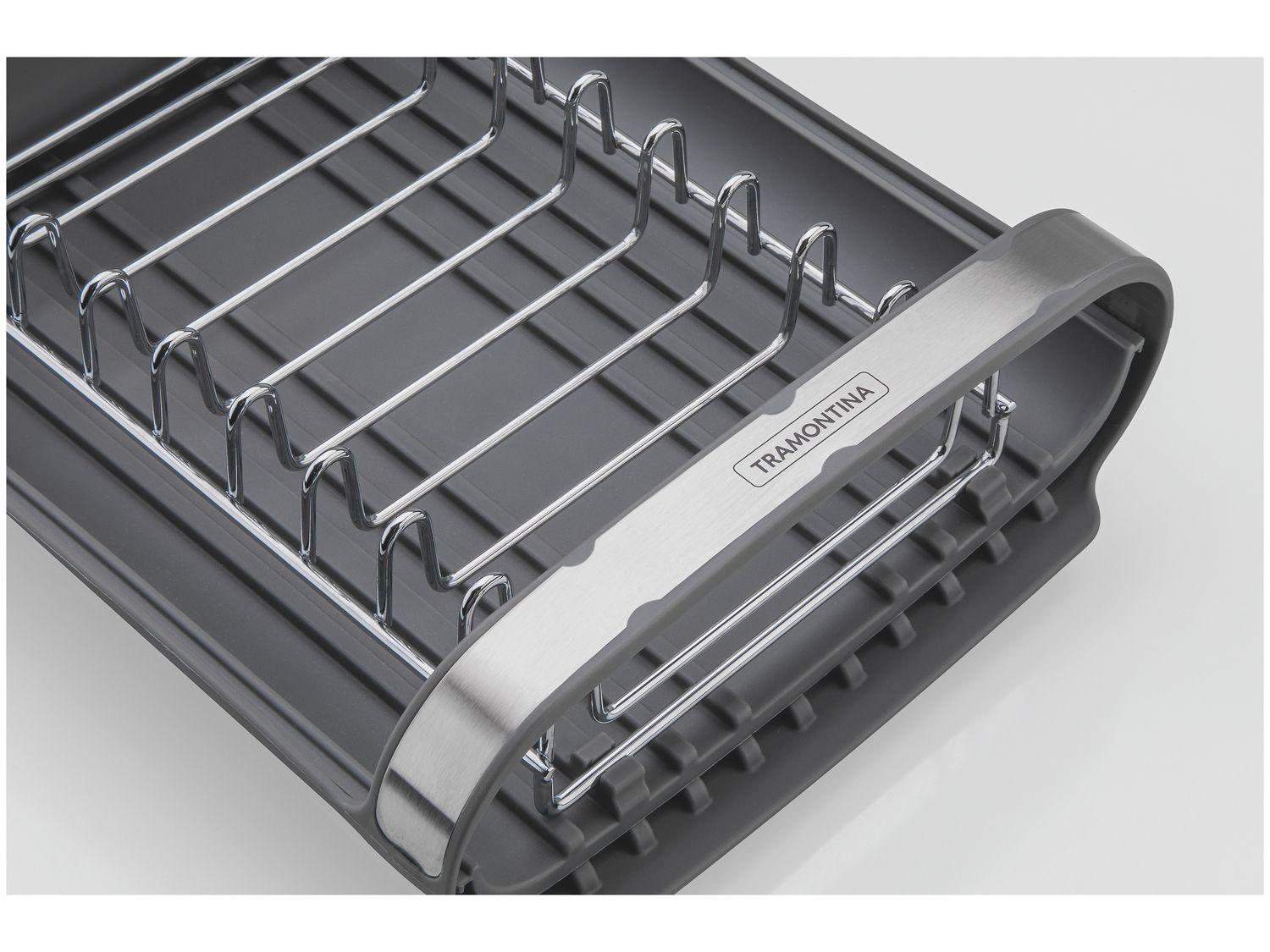 Escorredor de Louça Inox Tramontina Plurale Grafite 9 Pratos com ...