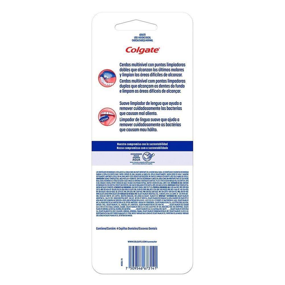 Escova Colgate Extra Clean Média - Embalagem com 4 Unidades - Escova de ...