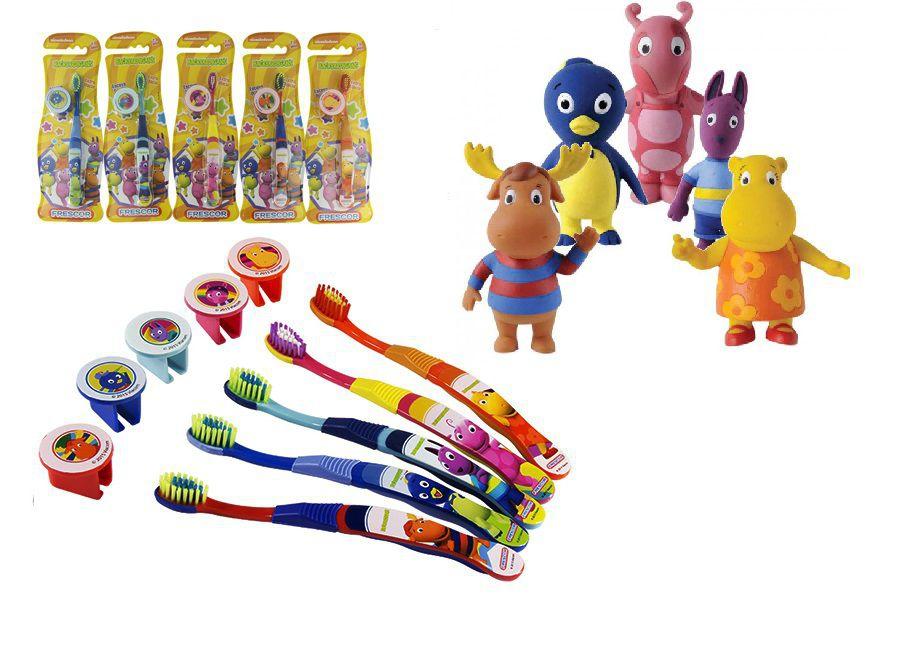 Escova dental Infantil Cerdas Macias com Capa Protetora Backyardigans ...