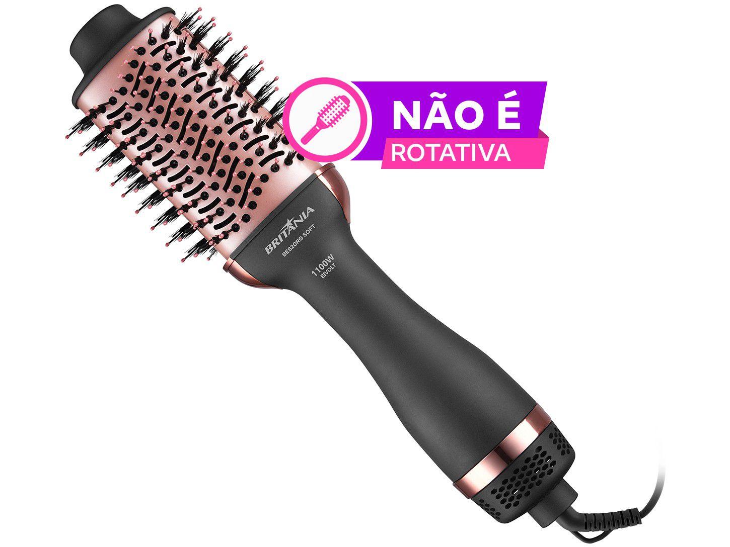 Escova Secadora Britânia Soft BES20RG 1100W - Cerâmica 2 Velocidades ...