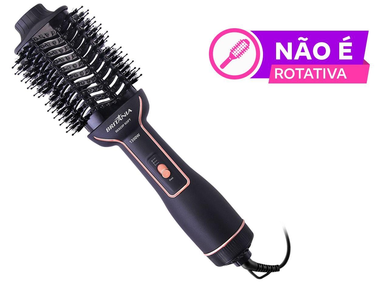 Escova Secadora Britânia Soft BES23P - 2 Velocidades - Escova Secadora ...