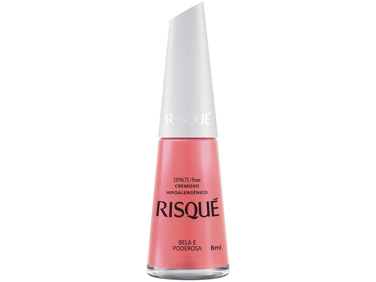 Esmalte Risqué Ser Pink é Power Bela e Poderosa Rosa Cremoso Hipoalergênico 8ml