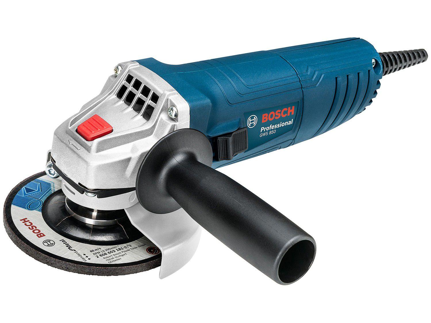 Esmerilhadeira Bosch Angular 4 1/2” Profissional - 850W GWS 850 ...