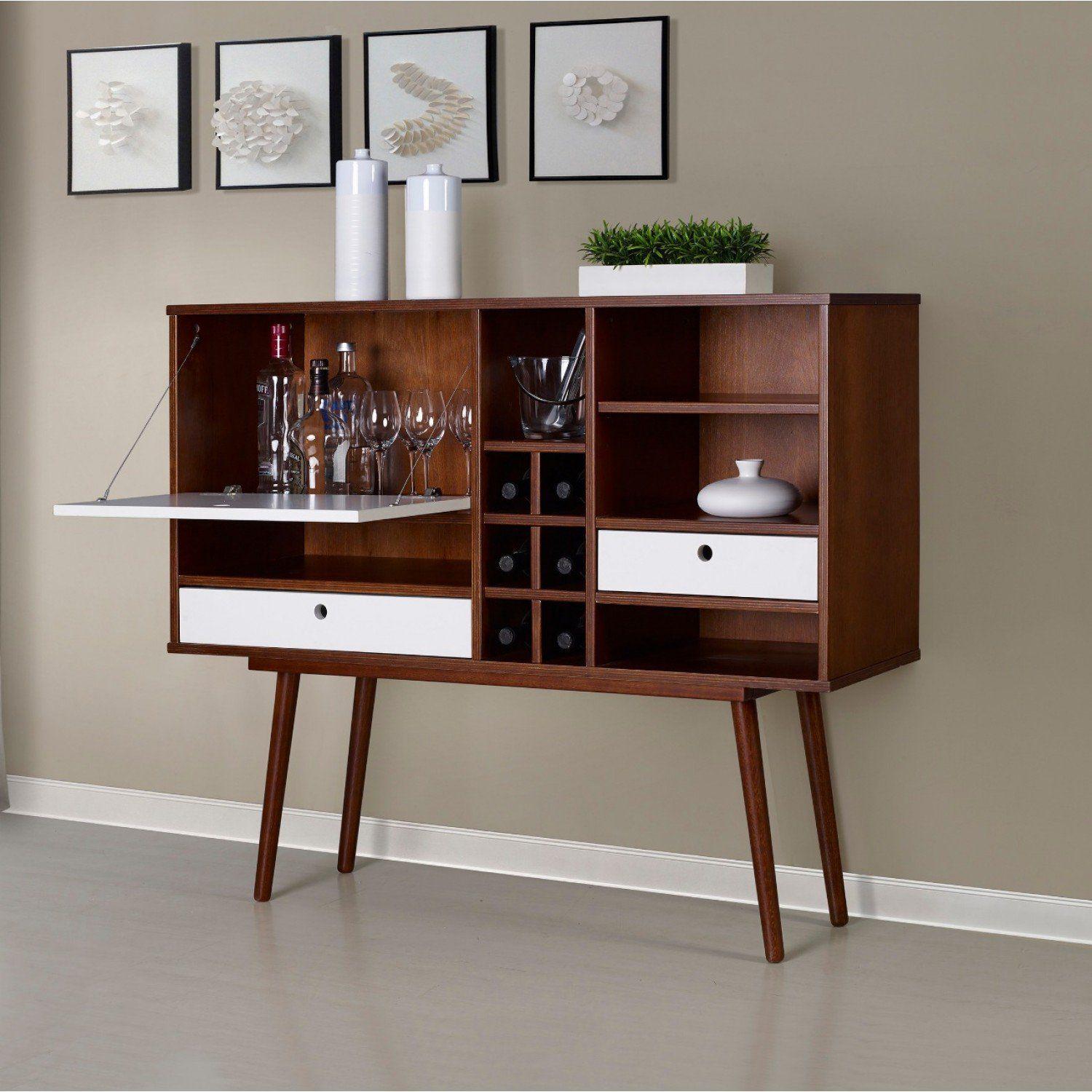 Estante Bar 1 Porta 2 Gavetas Willie Maxima Cacau/Branco - Estantes ...