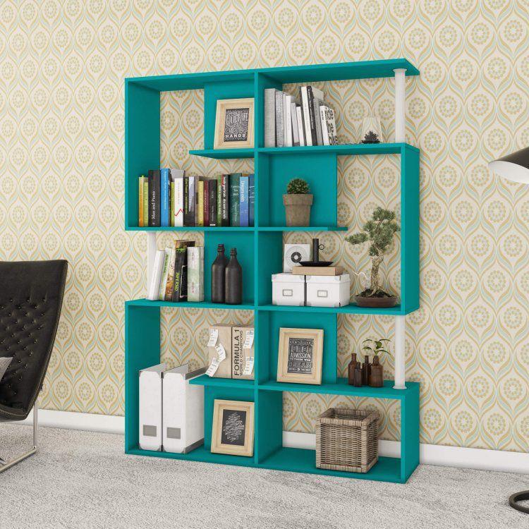Estante Retrô Turquesa Zig Zag Movelbento - Estantes - Magazine Luiza