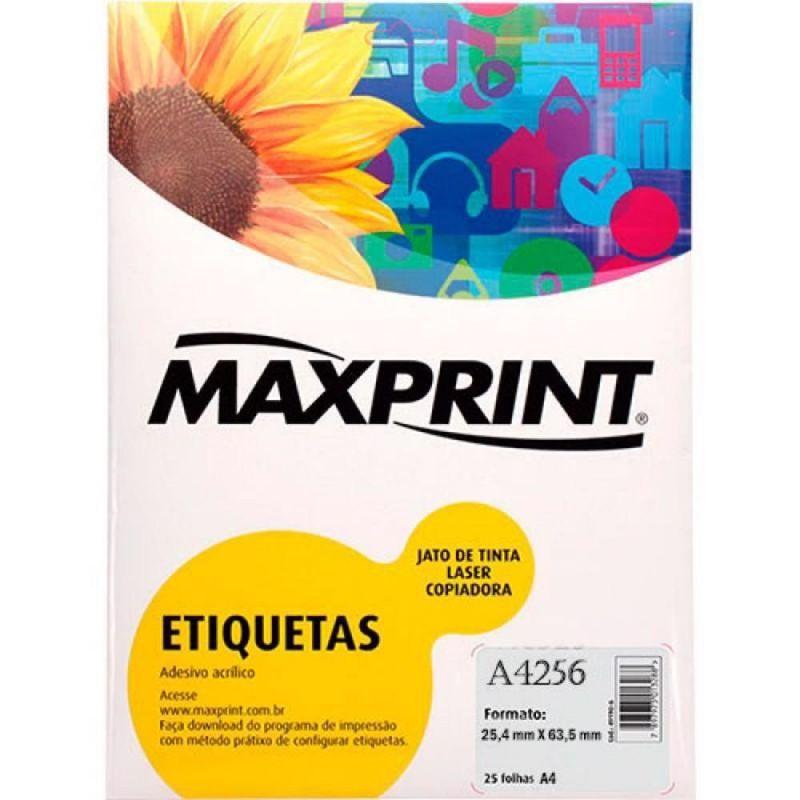 Etiqueta Laser/ink-jet A4256 254x635mm Pacote Com 25 Folhas Com 33 ...