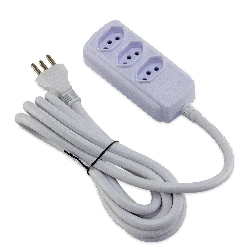 Extensao 3 Tomadas Tripolar 20a 5m Branco Force Line - Forceline ...