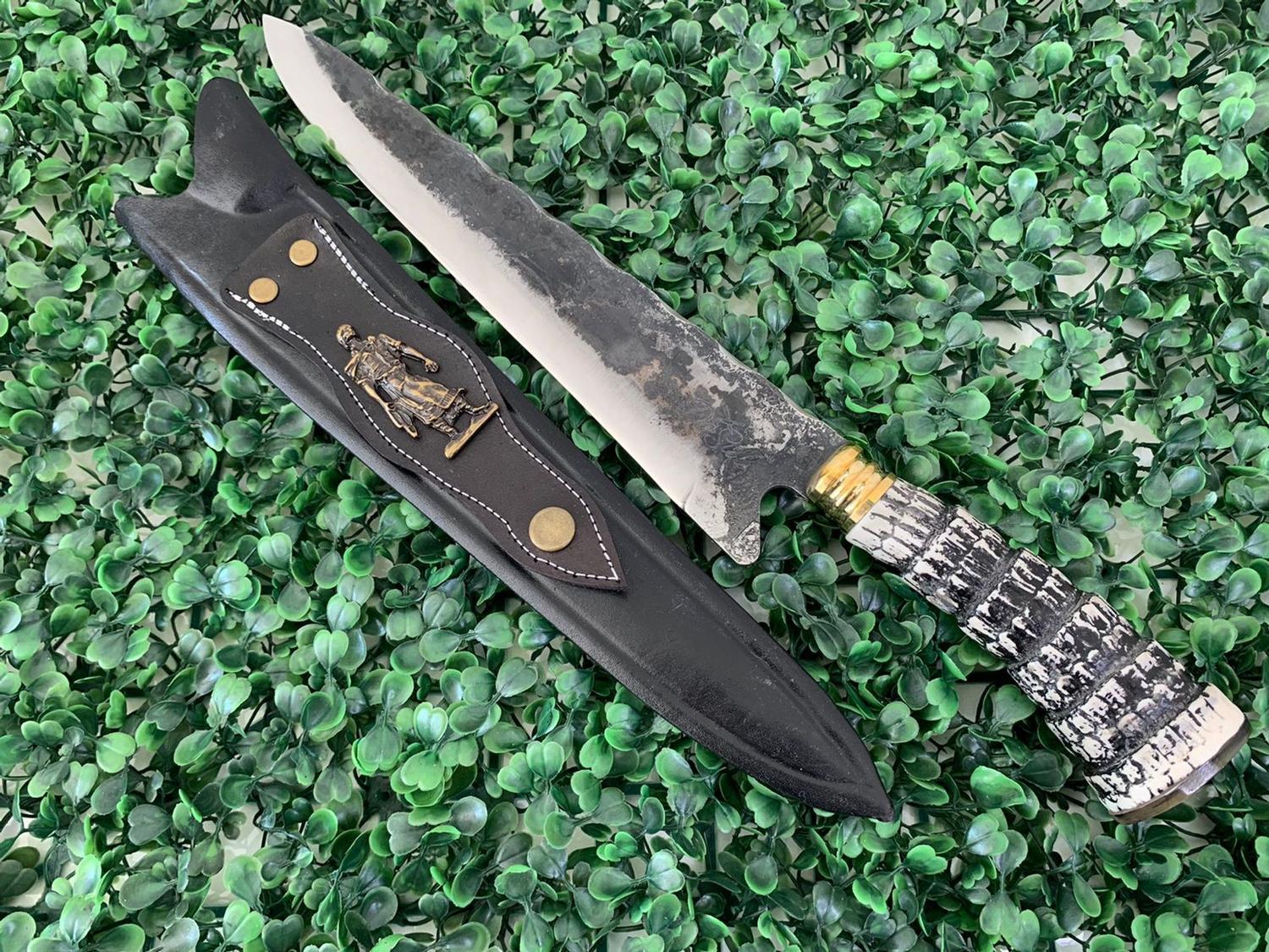 Faca artesanal cabo de tatu - DOSUL CUTELARIA - Faca para Churrasco ...