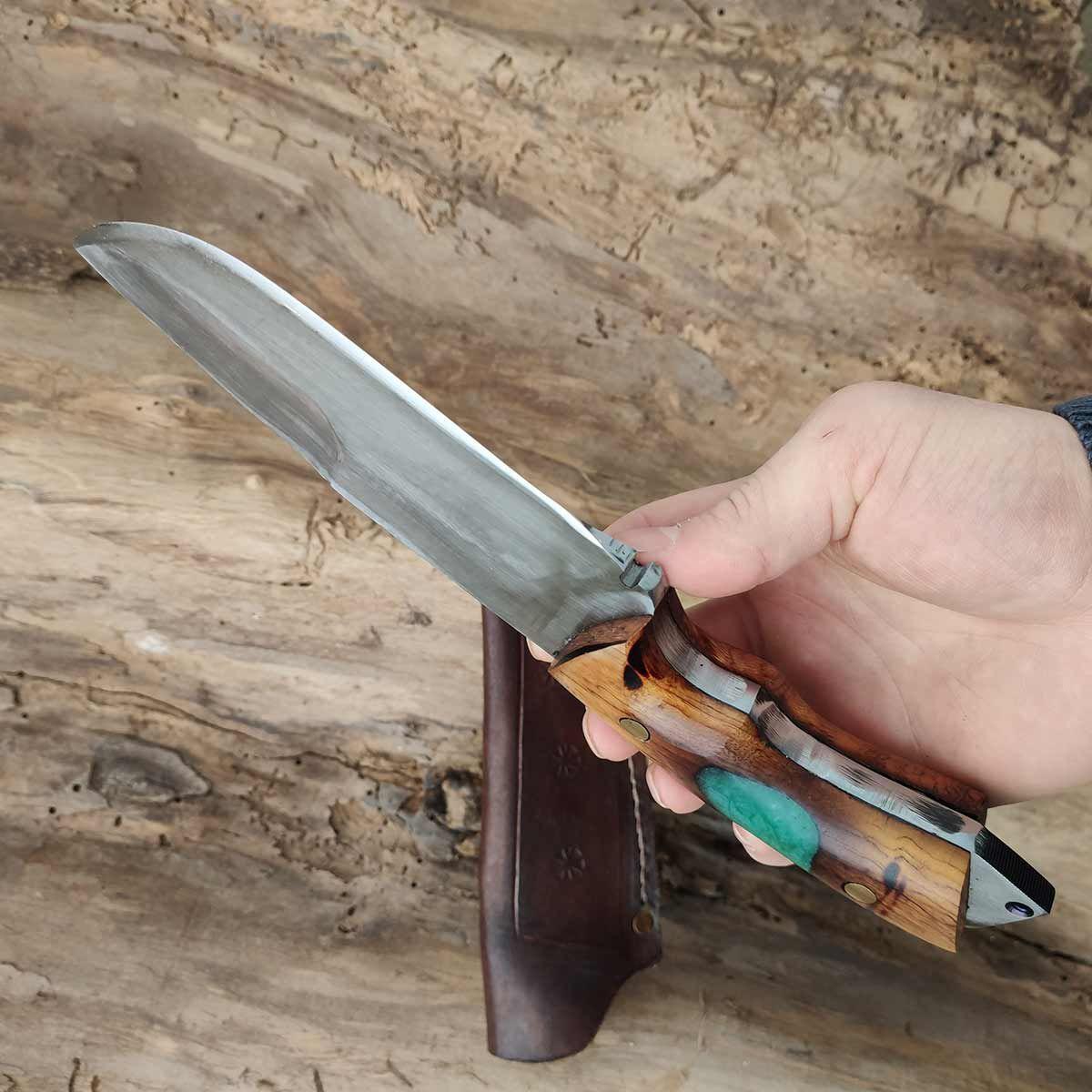 Faca de Tala Forjada 7mm Full Tang 6” Carbono 5160 Artesanal Pequena ...