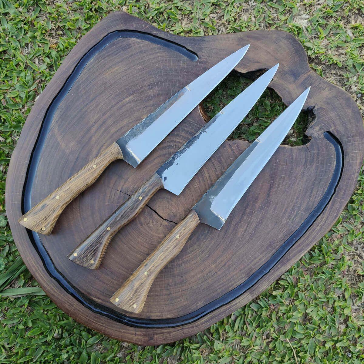 Faca Gaúcha de Tala para Churrasco Estreita 8” Aço Carbono 5160 Brut ...