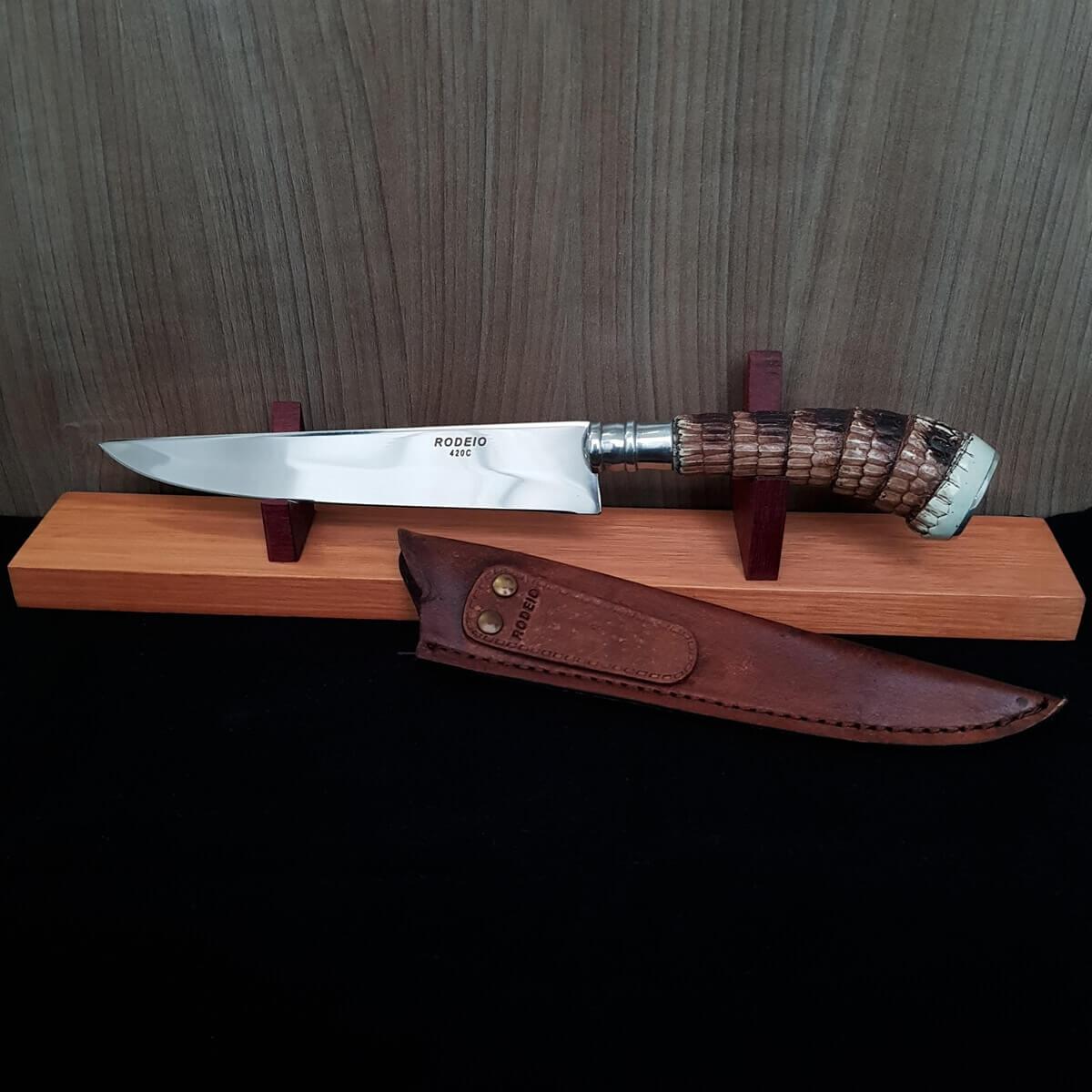 Faca Para Churrasco Rabo De Tatu Rodeio 7 Artesanal Aço Inox - Facas ...