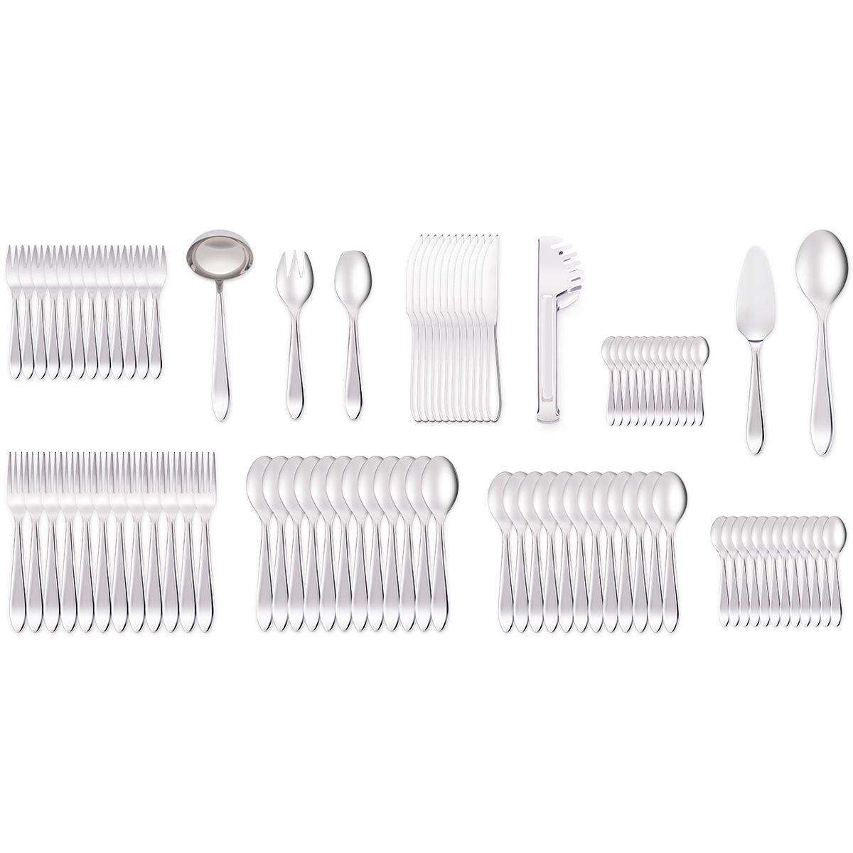 Faqueiro 90 Peças Conjunto de Talher Inox Faca Garfos Concha - Brinox ...
