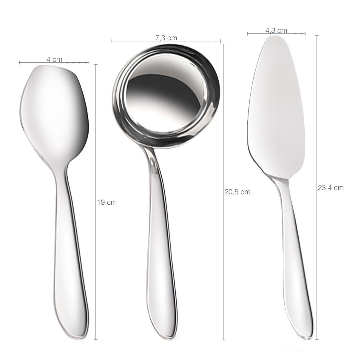 Faqueiro 90 Peças Conjunto de Talher Inox Faca Garfos Concha - Brinox ...