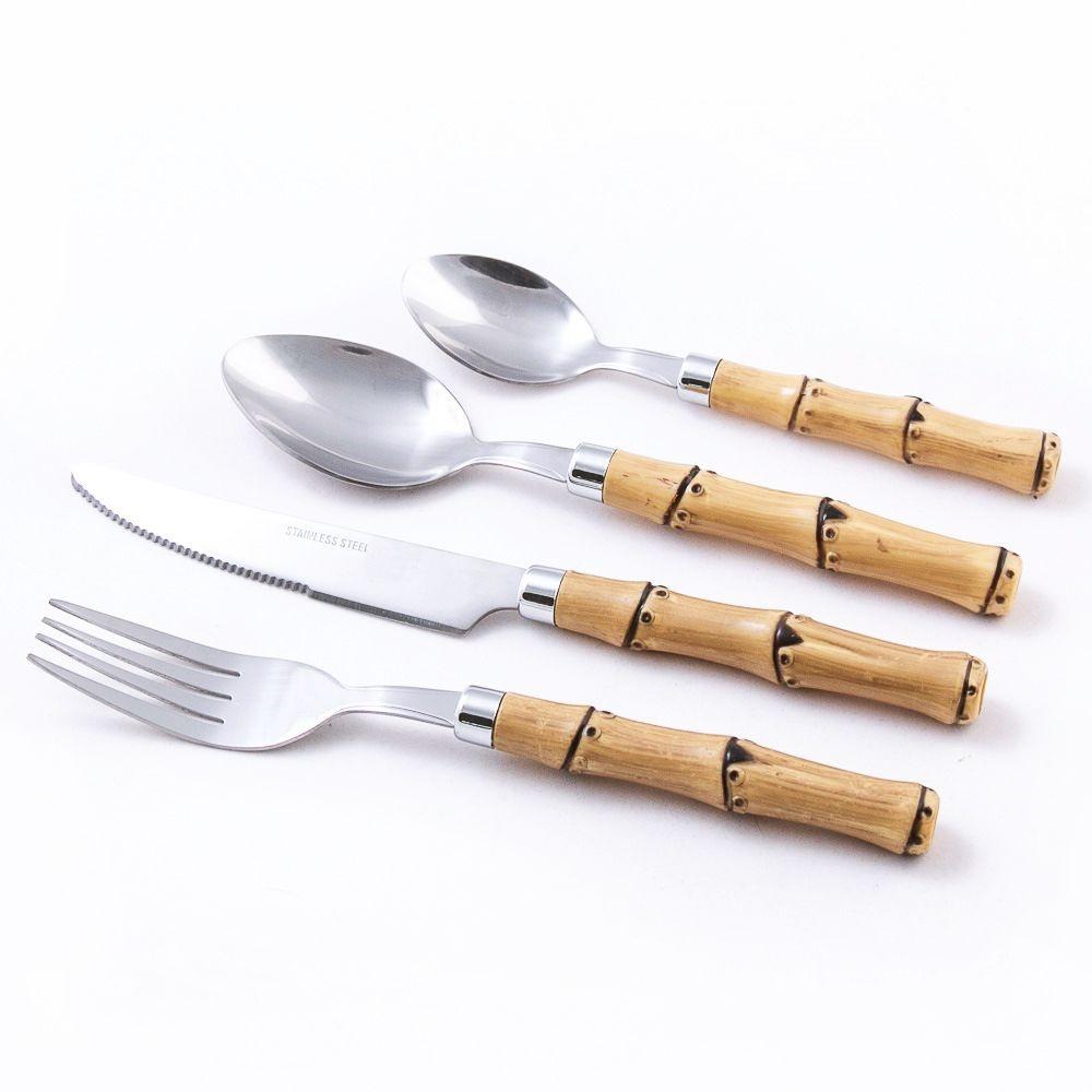 Faqueiro bambu - 24 peças - Btc - Faqueiros - Magazine Luiza