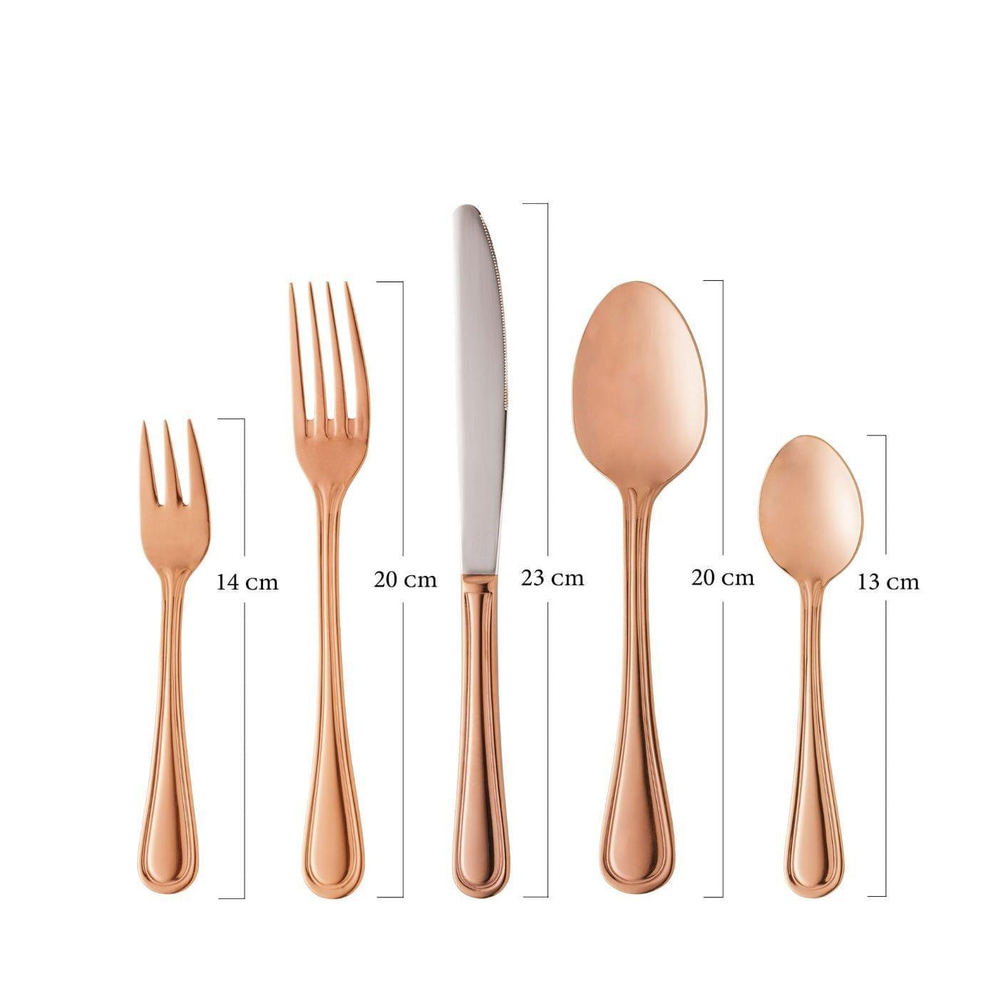 Faqueiro em Aço Inox Rose Gold com Estojo - Wolff Avalon (30 Peças ...