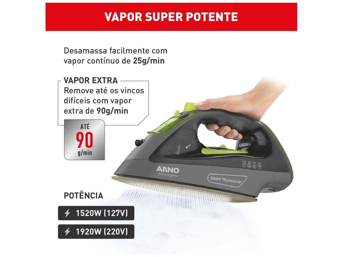 Ferro a Vapor Arno Smartgliss Inteligente