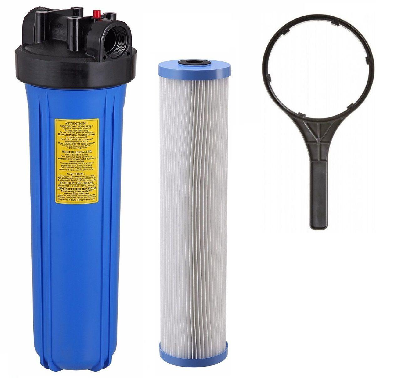 Filtro Big Blue 20” com Refil Plissado Lavável 20” IBBL - Peças para ...