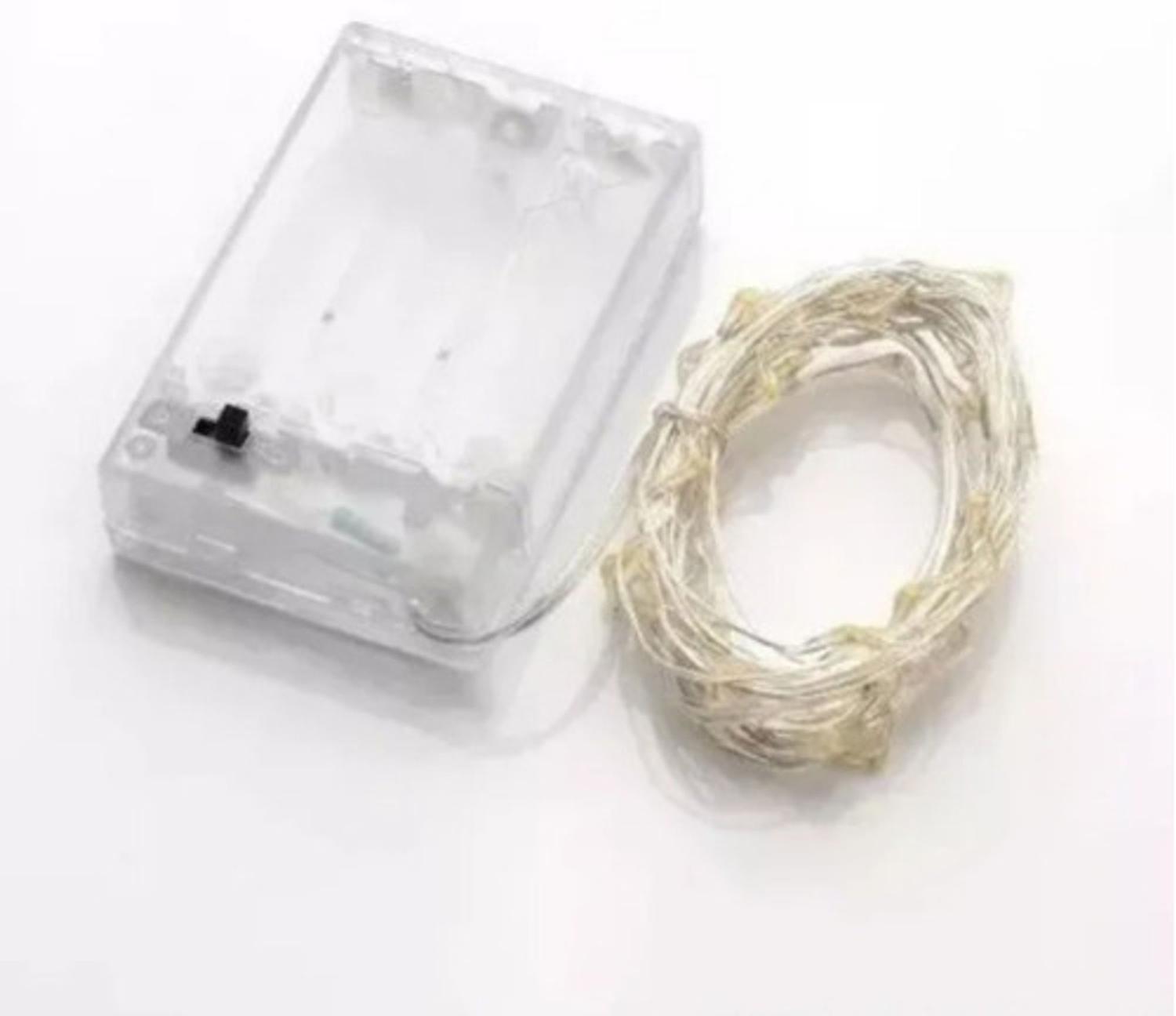 Fio Fada Cordão De Luz Led 2m 20 Leds Branco Quente Pilha | Magalu ...