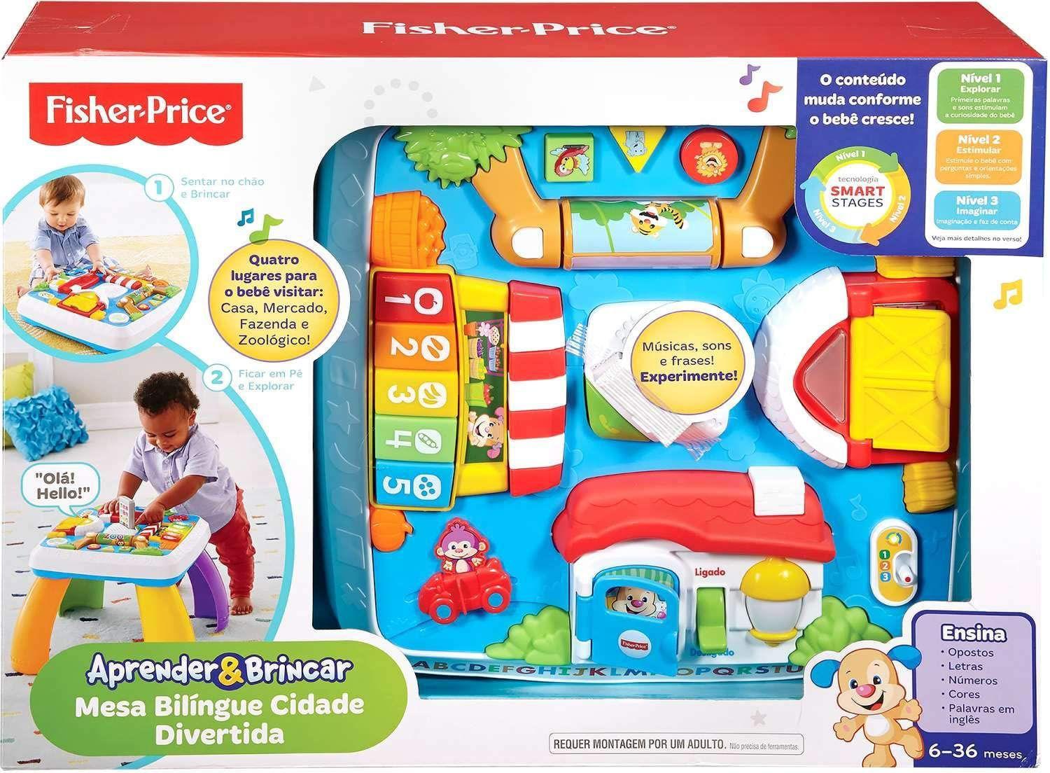 Fisher Price - Aprender e Brincar Mesa Passeando Pela Cidade - Mesa de Atividades - Magazine Luiza