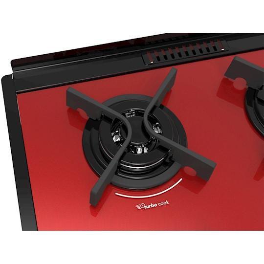 Fogão Embutir Dako Vermelho 4 bocas mesa de vidro Dakolors - Bivolt - Fogão 4 Bocas - Magazine Luiza