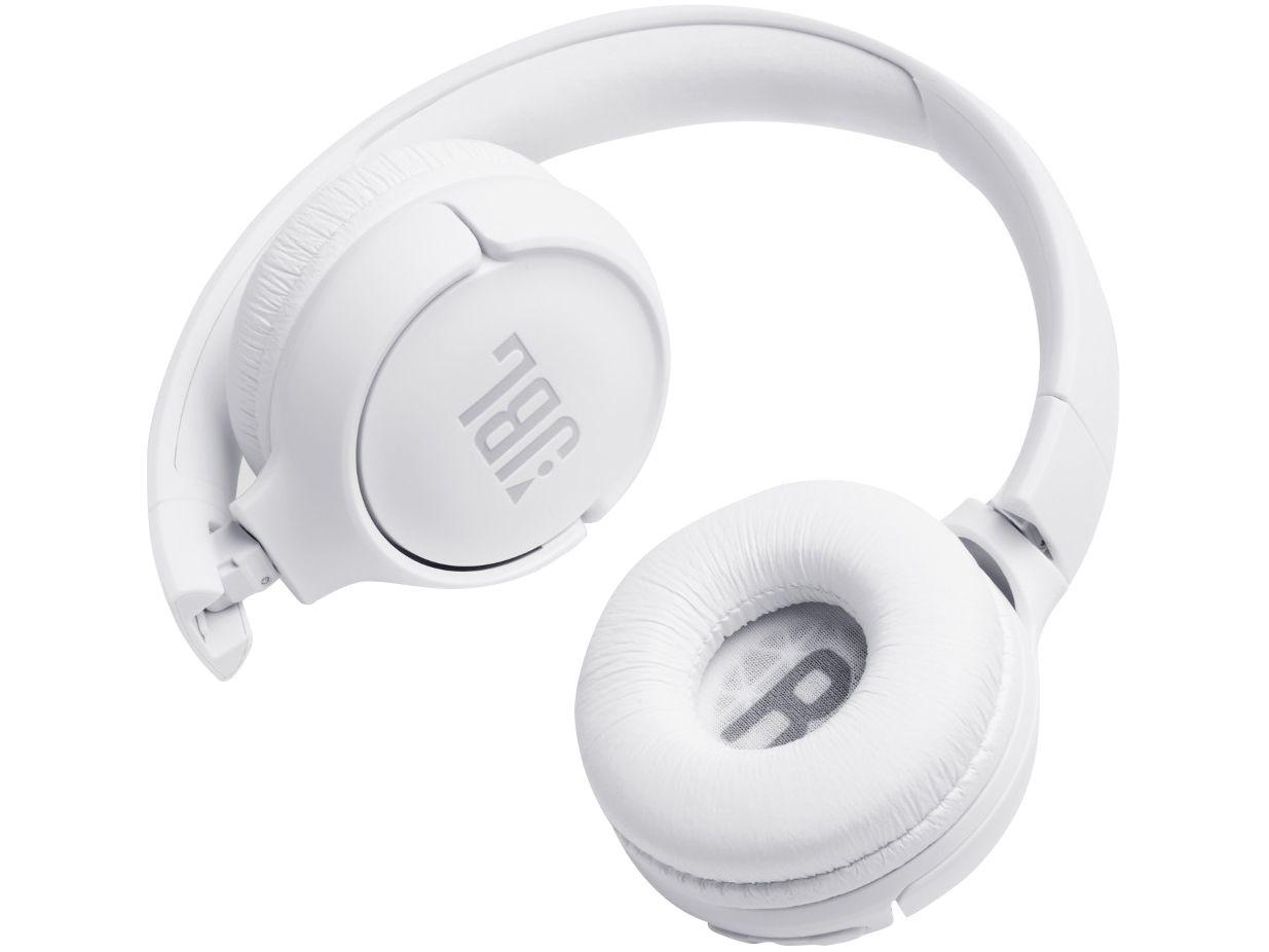 Fone de Ouvido Bluetooth JBL com Microfone Branco T500BT