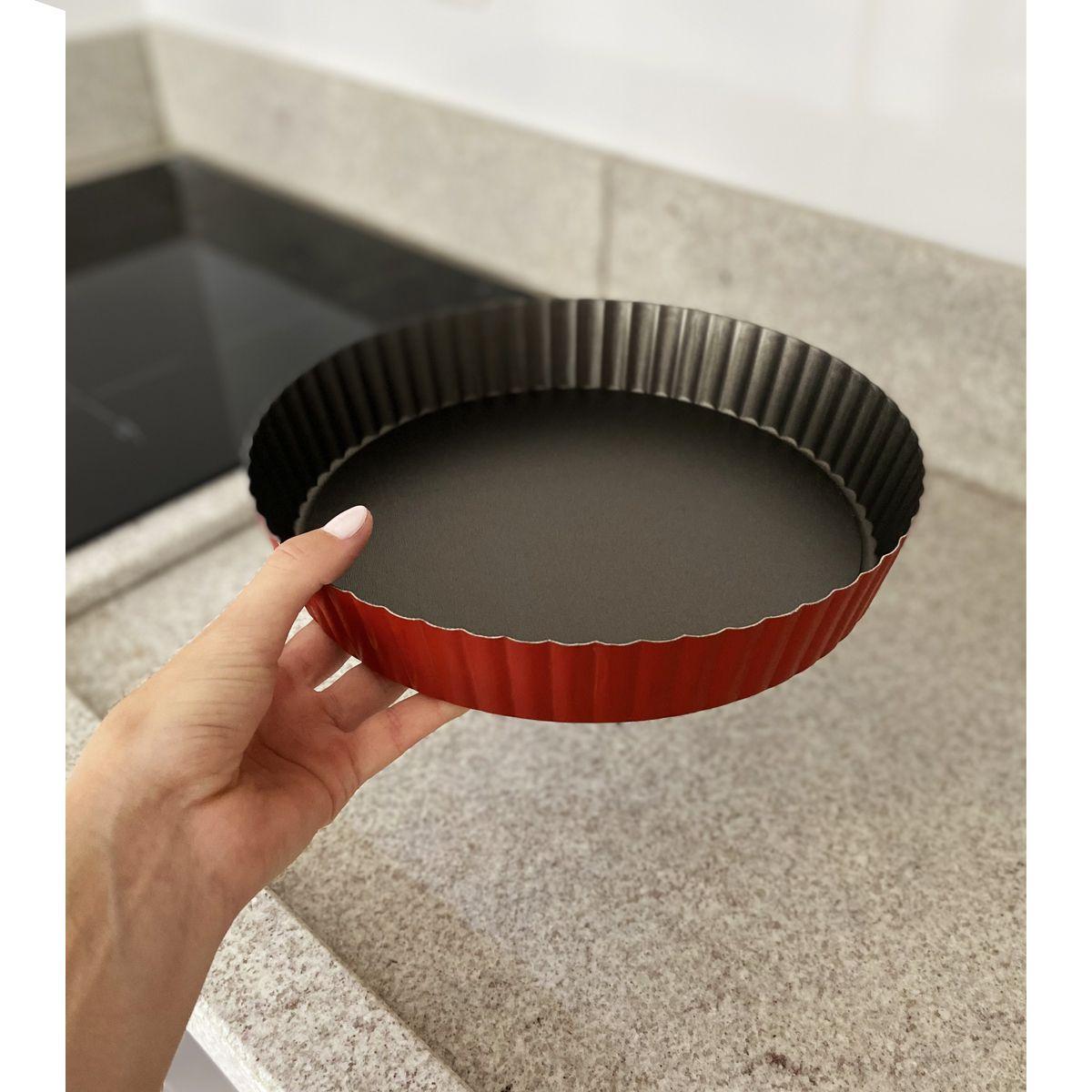 Forma Com Fundo Removível Para Quiche Alumínio Antiaderente 24cm Brinox ...