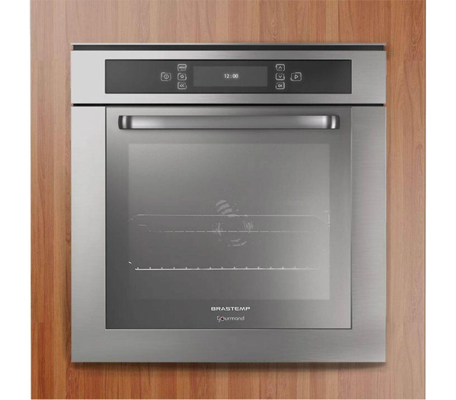 Forno de embutir elétrico Brastemp Gourmand 67 litros cor Inox com ...