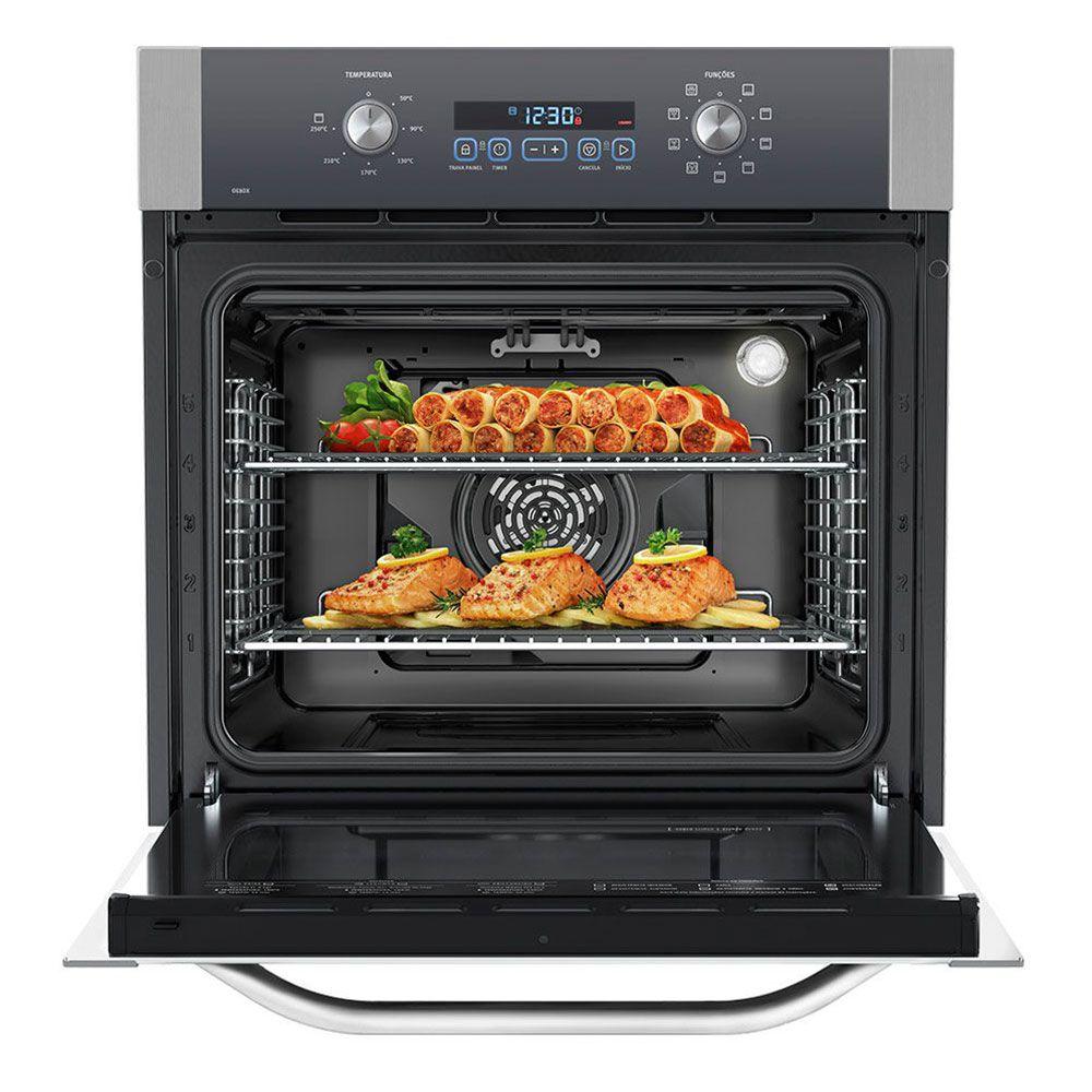 Forno Elétrico de Embutir 80L Electrolux OE8DX Inox 110V - Forno ...