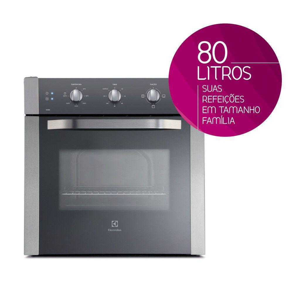 Forno Elétrico de Embutir 80L Inox (OE8MX) - Electrolux - Fornos e ...