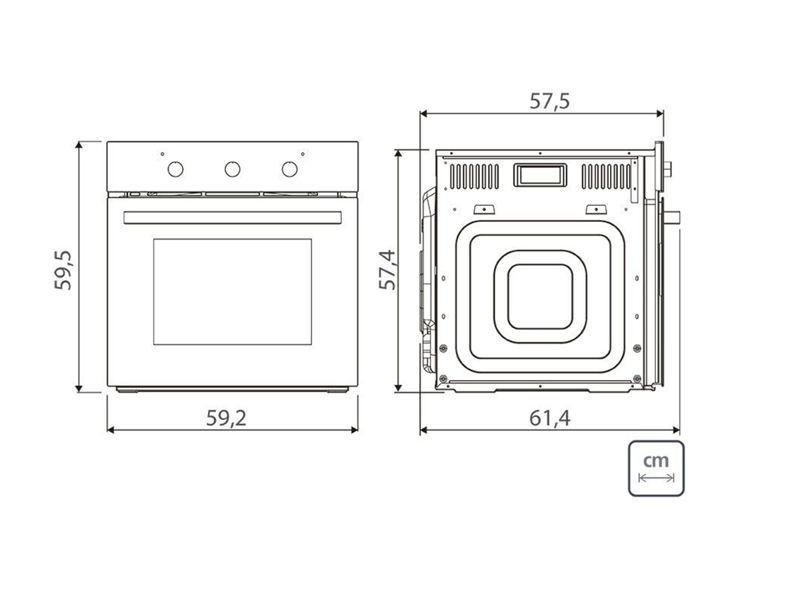 Forno elétrico tramontina inox basic 60 f3 vidro temperado preto 220 v ...